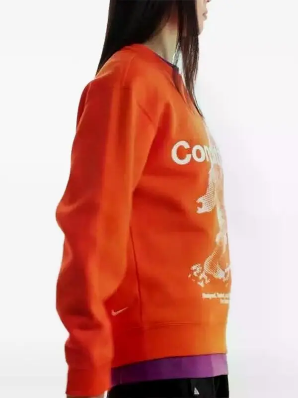 Nike Tuff Fleece Crew-neck Sweatshirt - Orange