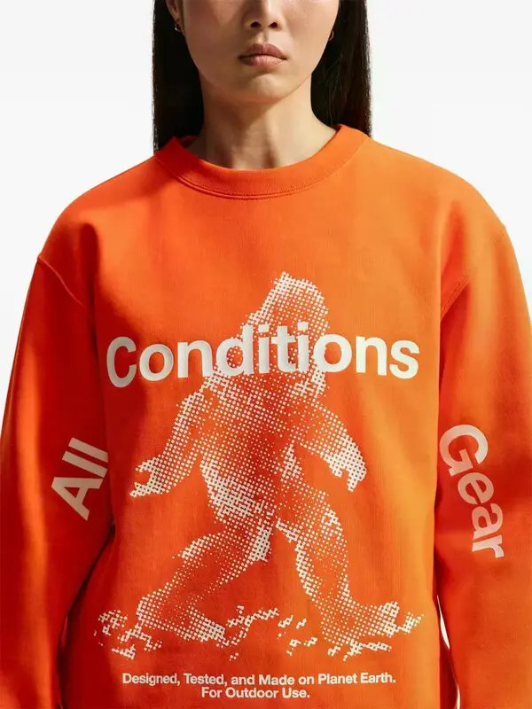 Nike Tuff Fleece Crew-neck Sweatshirt - Orange