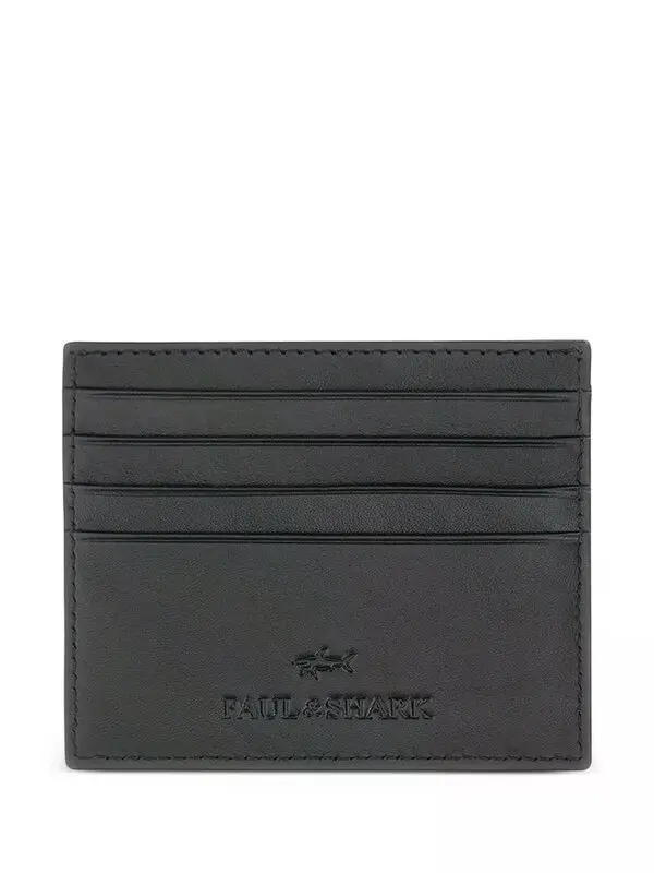 Paul & Shark Leather Card Holder - Black