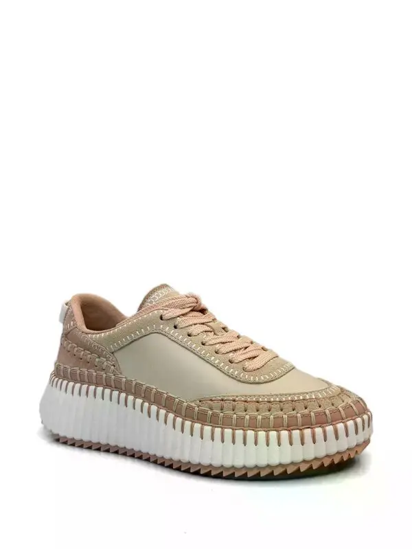 Chloé Nama Stitched Sneakers - Neutrals