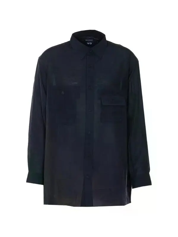 Y3 Frontal-button Pocket Shirt - Blue