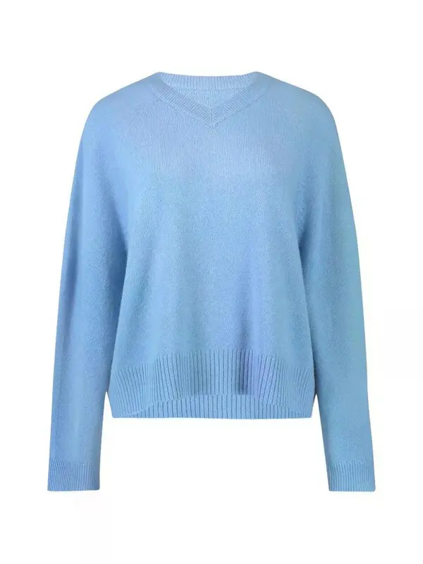 Max Mara V-neck Long-sleeve Sweater - Blue