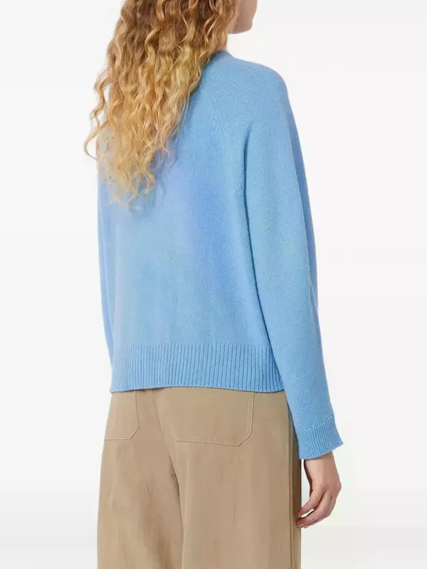 Max Mara V-neck Long-sleeve Sweater - Blue