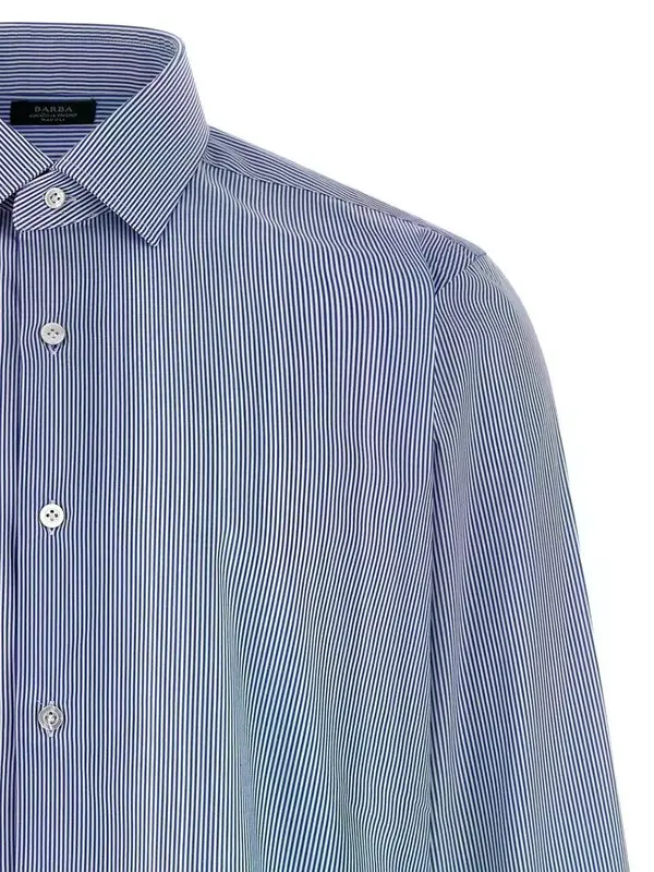 BARBA NAPOLI Striped Buttoned Cotton Shirt