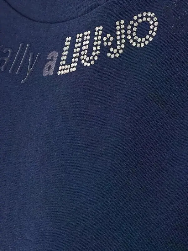 Liu Jo Strass Logo T-shirt - Blue