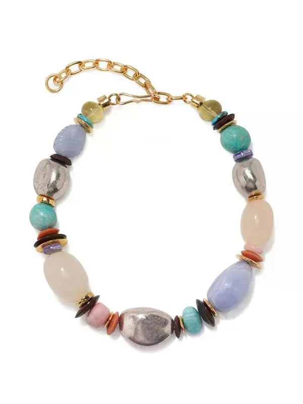 LIZZIE FORTUNATO Baja Beaded Necklace - Gold