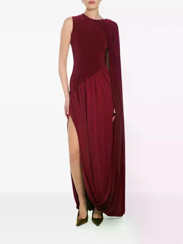 AXEL 113 Valentina Draped Maxi Dress - Red