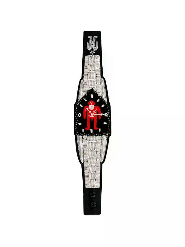 WALTER VAN BEIRENDONCK Beaded-appliqué Bracelet - Black