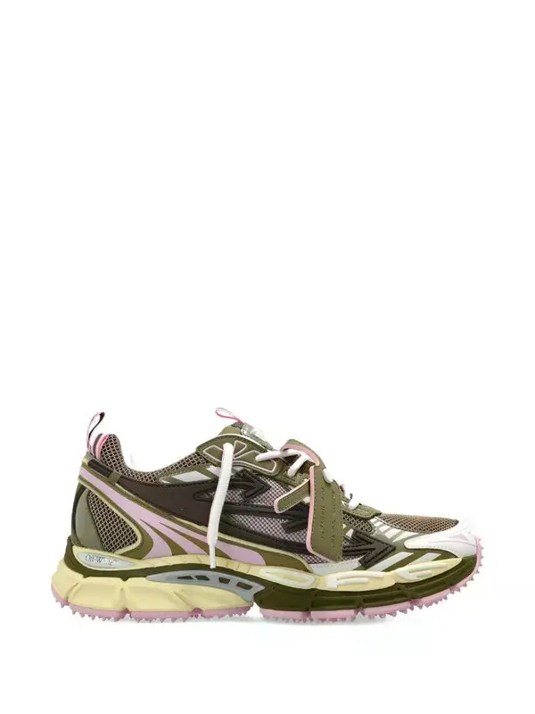 Off-White Ow Be Right Back Appliqué-detail Lace-up Sneakers - Green