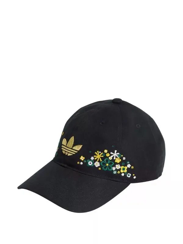 Adidas X Liberty London Floral-embroidered Cap - Black