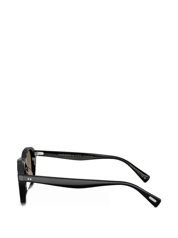 Oliver Spencer Eyles Round-frame Sunglasses - Black