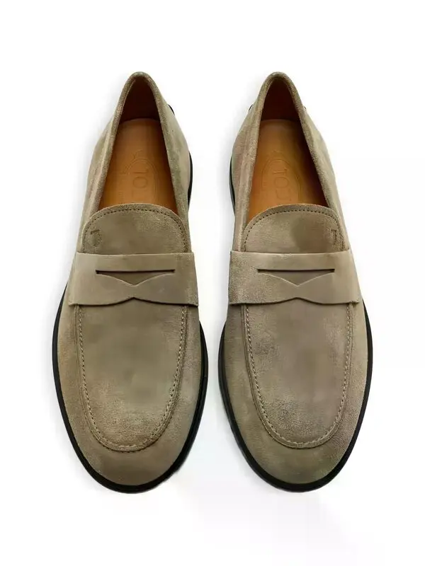 TOD'S Suede Loafers - Neutrals