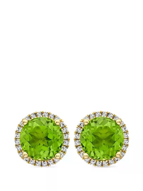 Kiki Mcdonough Grace Peridot And Diamond Stud Earrings - Gold