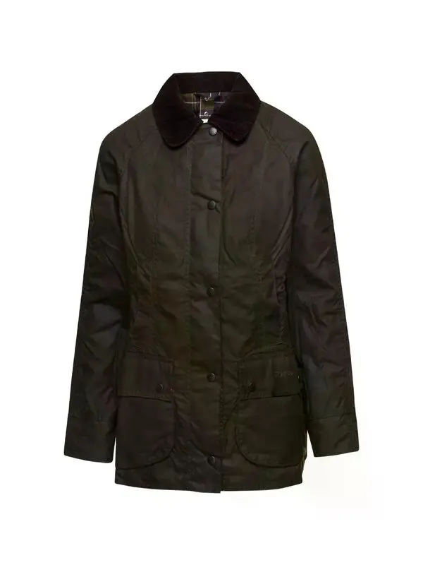 Barbour Corduroy-collar Jacket - Green