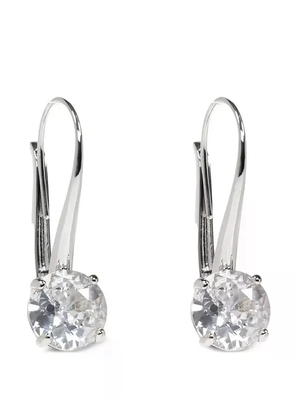 Balenciaga Crystal-embellished Drop Earrings - Silver