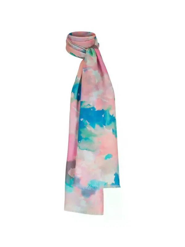 Kinross Cashmere Floral-pattern Scarves - Pink