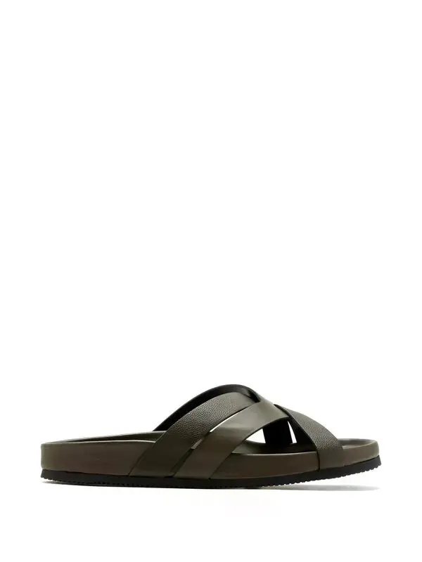 TOM FORD Cross Strap Slides - Green