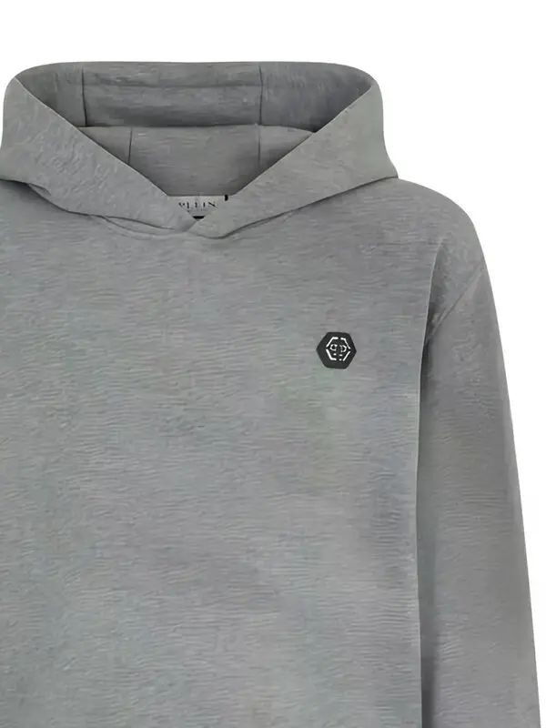 Philipp Plein Hooded Sweatshirt With Logo Patch