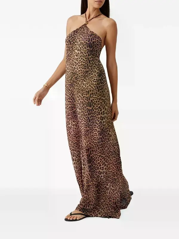 Melissa Odabash Sage Cheetah Maxi Dress - Brown