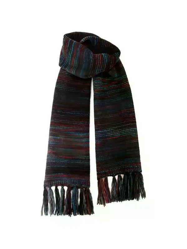 Xirena Fonda Striped Fringed Scarf - Black