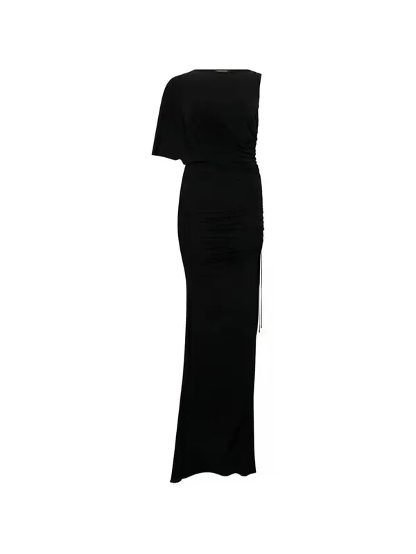Roberto Cavalli Asymmetric Draped Maxi Dress