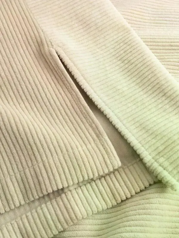 Black Crane V-neck Corduroy Top