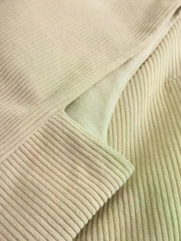 Black Crane V-neck Corduroy Top