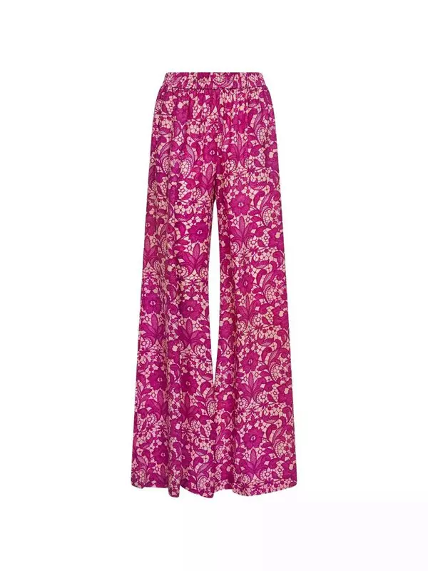 GIANLUCA CAPANNOLO Antonia Floral Trousers - Pink