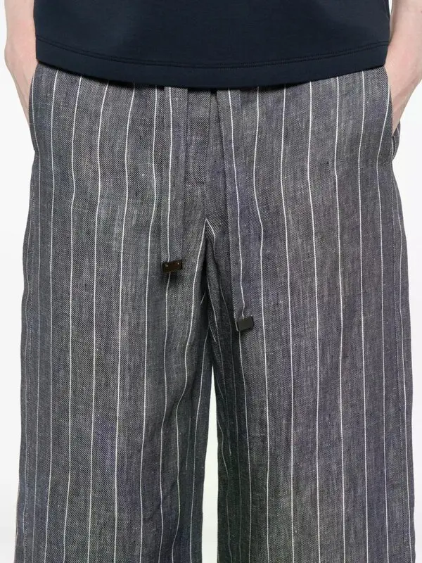 Max Mara Pinstripe Drawstring Trousers