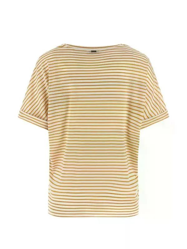 Herno Striped T-shirt With Cuffed Sleeves