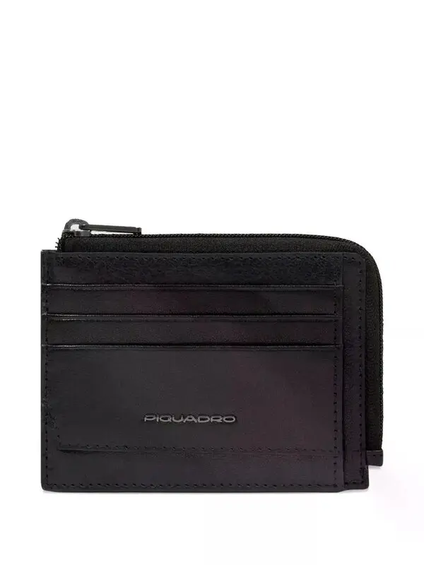 PIQUADRO Zipped Card Holder - Black