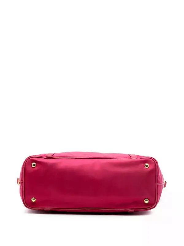 Prada Saffiano Trimmed Tessuto Satchel