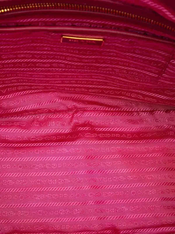 Prada Saffiano Trimmed Tessuto Satchel