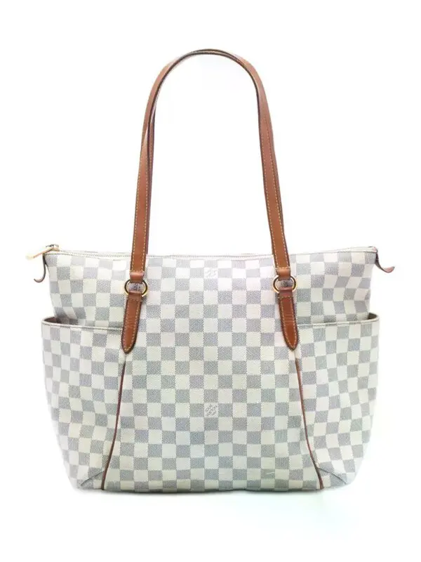 LOUIS VUITTON 2011 Damier Azur Totally Mm Tote Bag - White