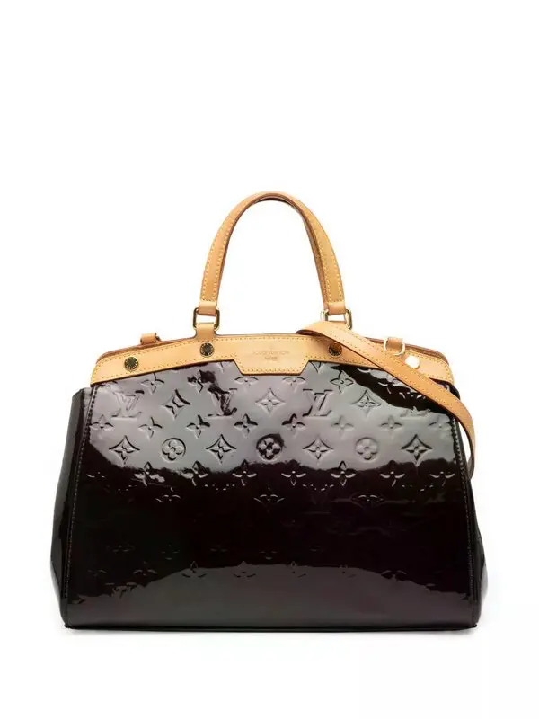 LOUIS VUITTON 2011 Monogram Vernis Brea Mm Satchel - Purple