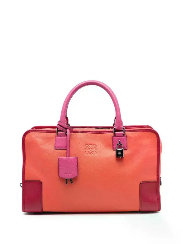 Loewe 2013 Tricolor Leather Amazona 36 Handbag - Orange