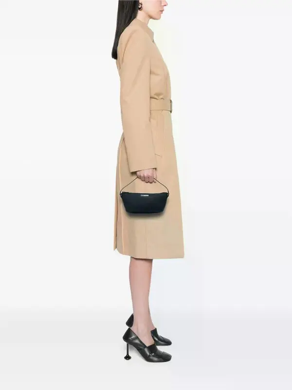 Gucci Gg Canvas Boat Shoulder Bag - Black