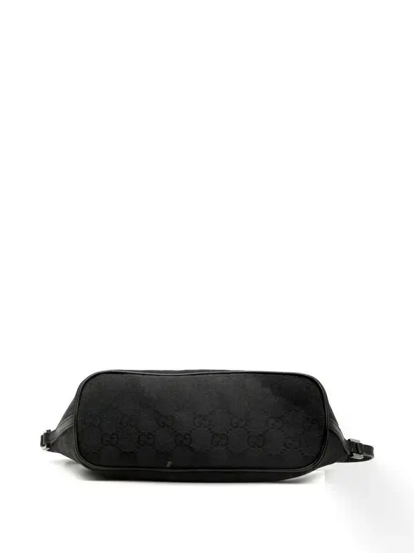 Gucci Gg Canvas Boat Shoulder Bag - Black