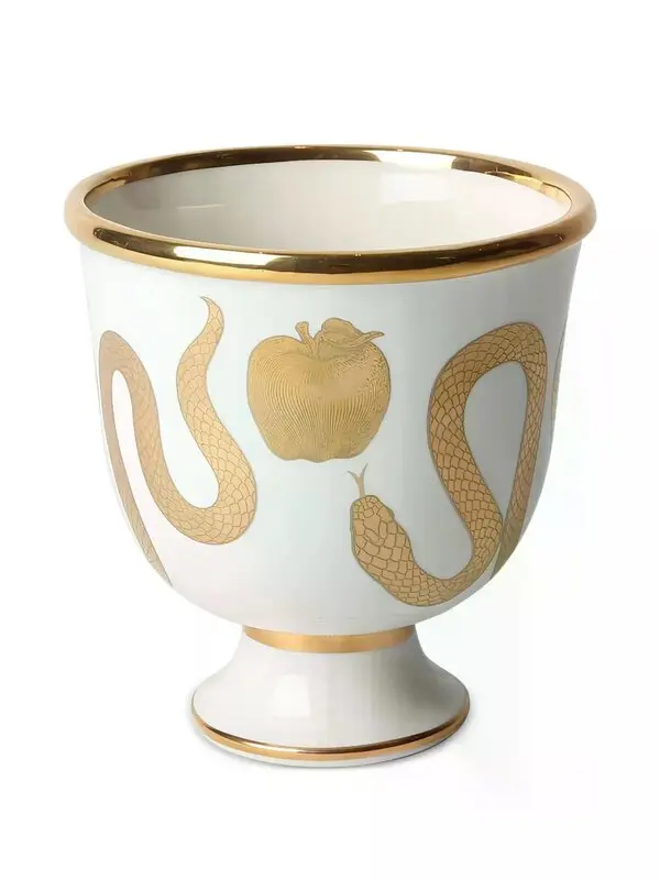 Jonathan Adler Snake-print Vase - White