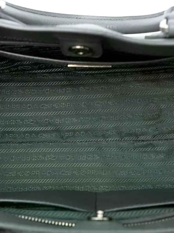 Prada Medium Bicolor Saffiano Lux Galleria Satchel - Grey