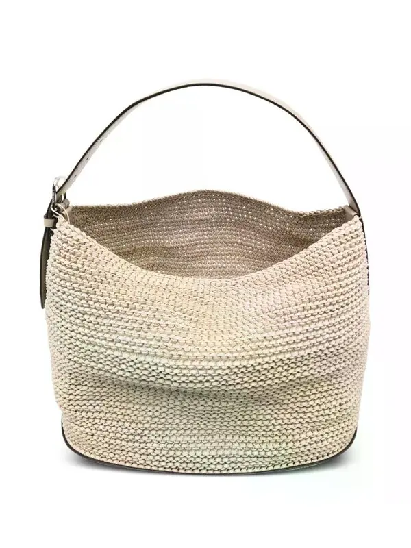 TOTEME Belted Woven Leather Tote Bag - Neutrals
