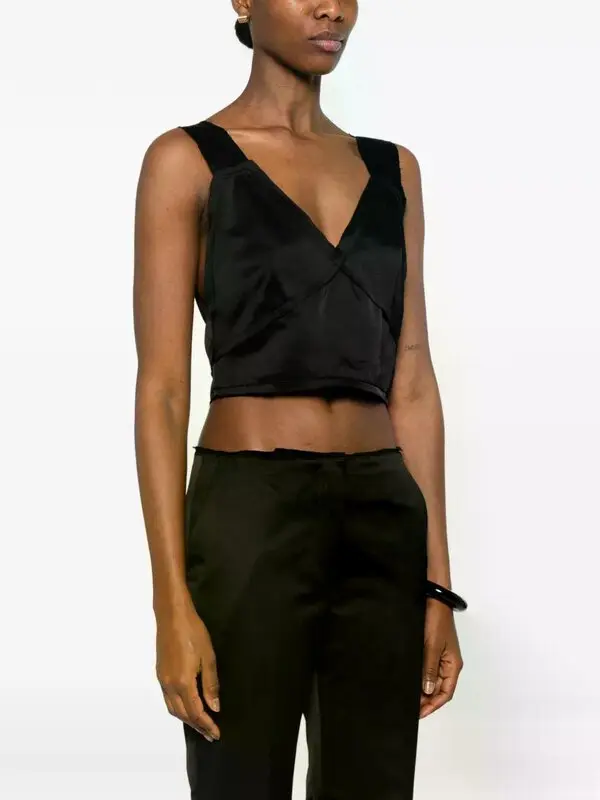 TOTEME Cropped V-neck Top