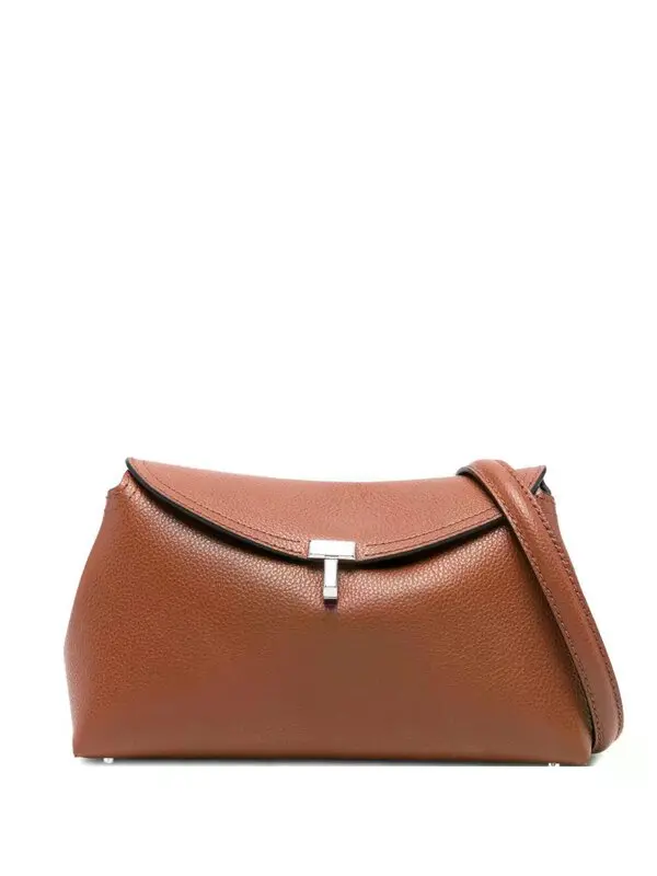 TOTEME Grained-leather Clutch - Brown