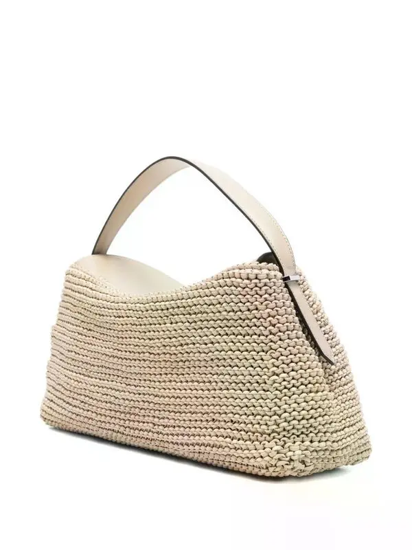 TOTEME T-lock Woven Leather Top Handle Bag