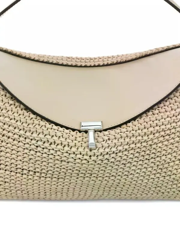 TOTEME T-lock Woven Leather Top Handle Bag