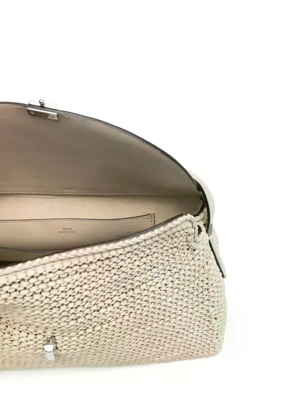 TOTEME T-lock Woven Leather Top Handle Bag
