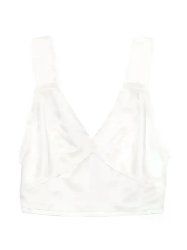 TOTEME Cropped Satin V-neck Camisole
