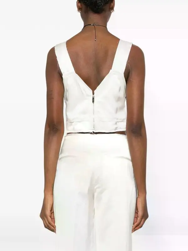 TOTEME Cropped Satin V-neck Camisole