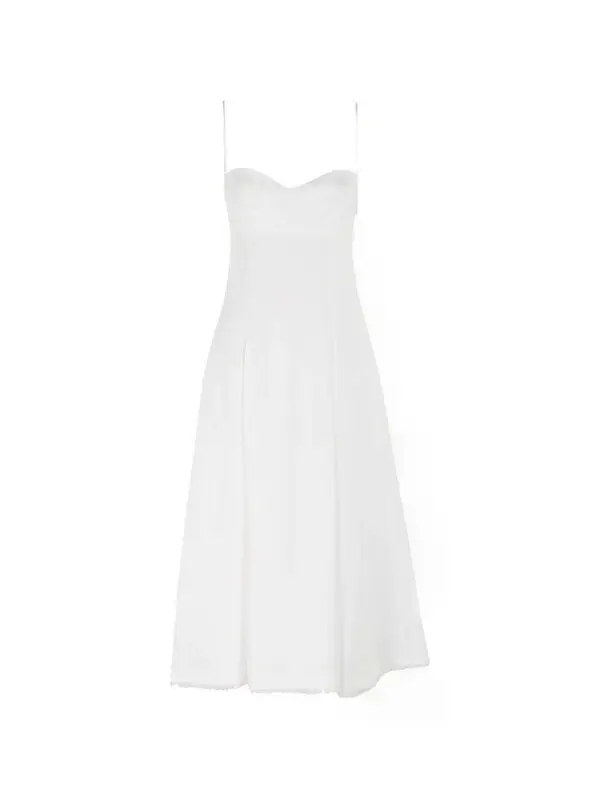 Simkhai Pleated Camisole Midi Dress - White