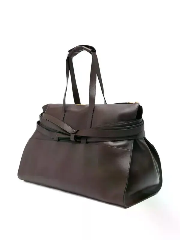 Moschino Leather Holdall - Brown